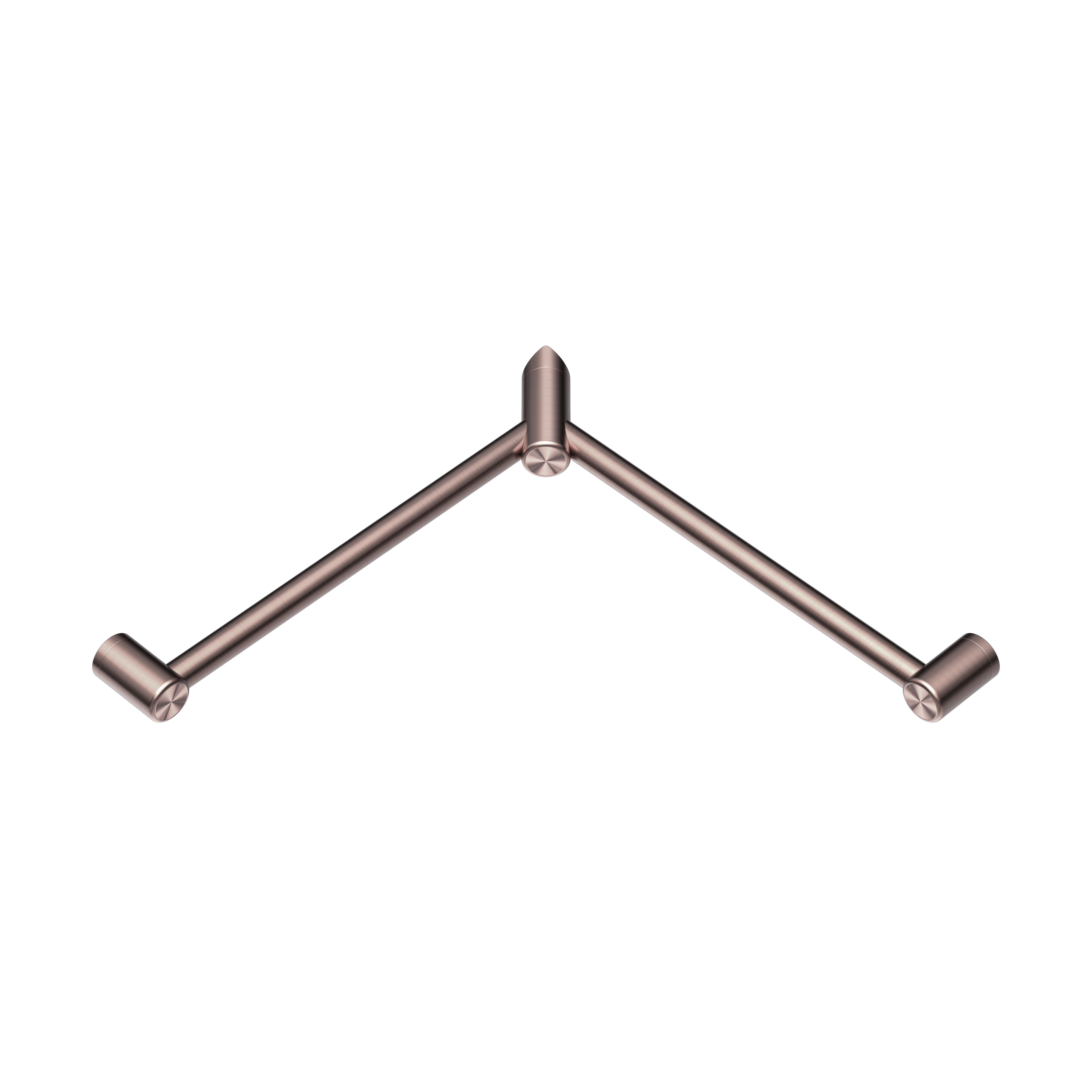 MECCA CARE 32MM WRAP AROUND CORNER GRAB RAIL 600X600MM BRUSHED BRONZE ...